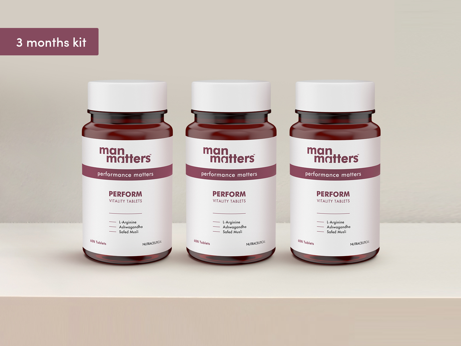 Buy PERFORM Vitality Tablets to Last Longer in Bed - 3 Months Pack ...